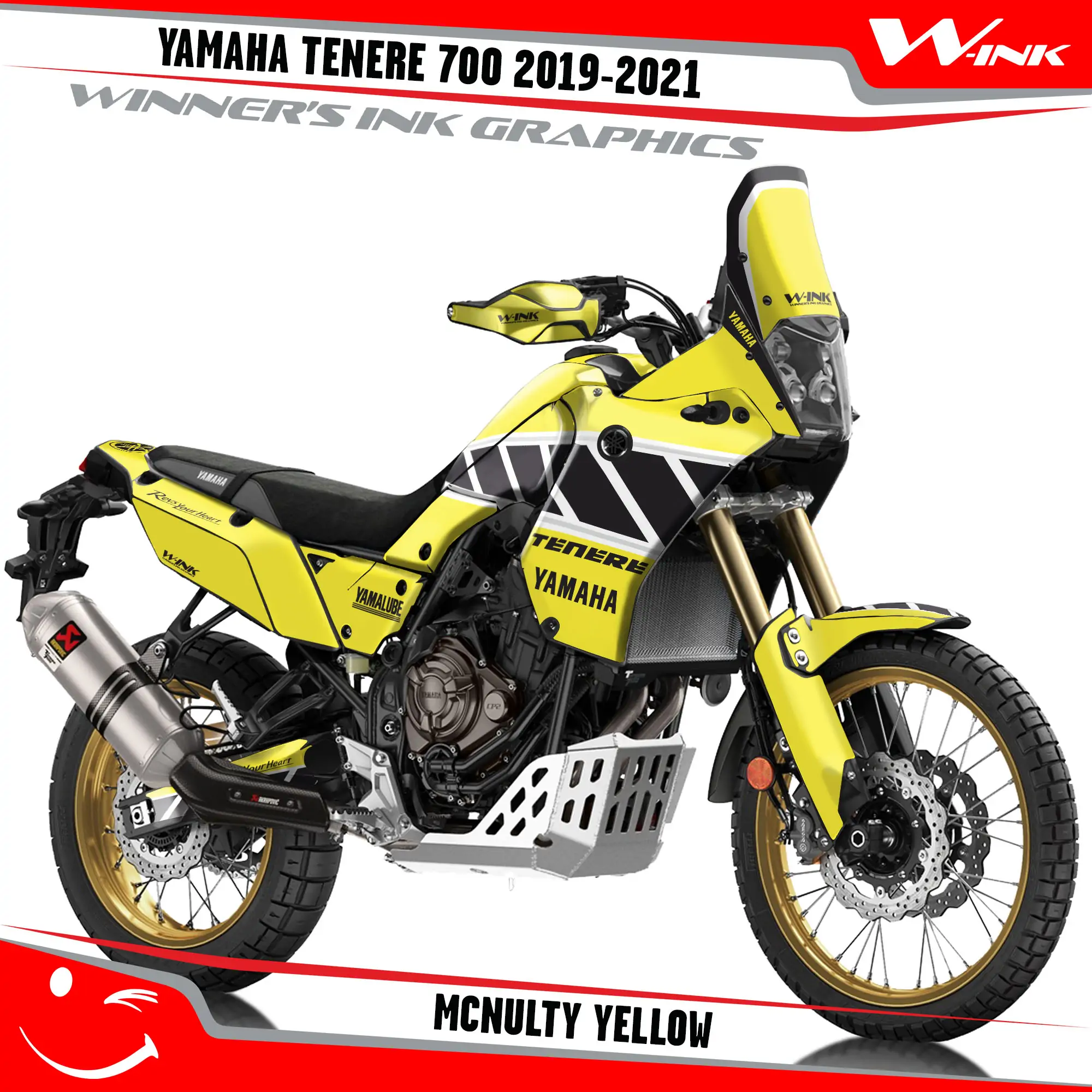 Buy decals Yamaha Tenere 700 2019-2022 McNulty Yellow