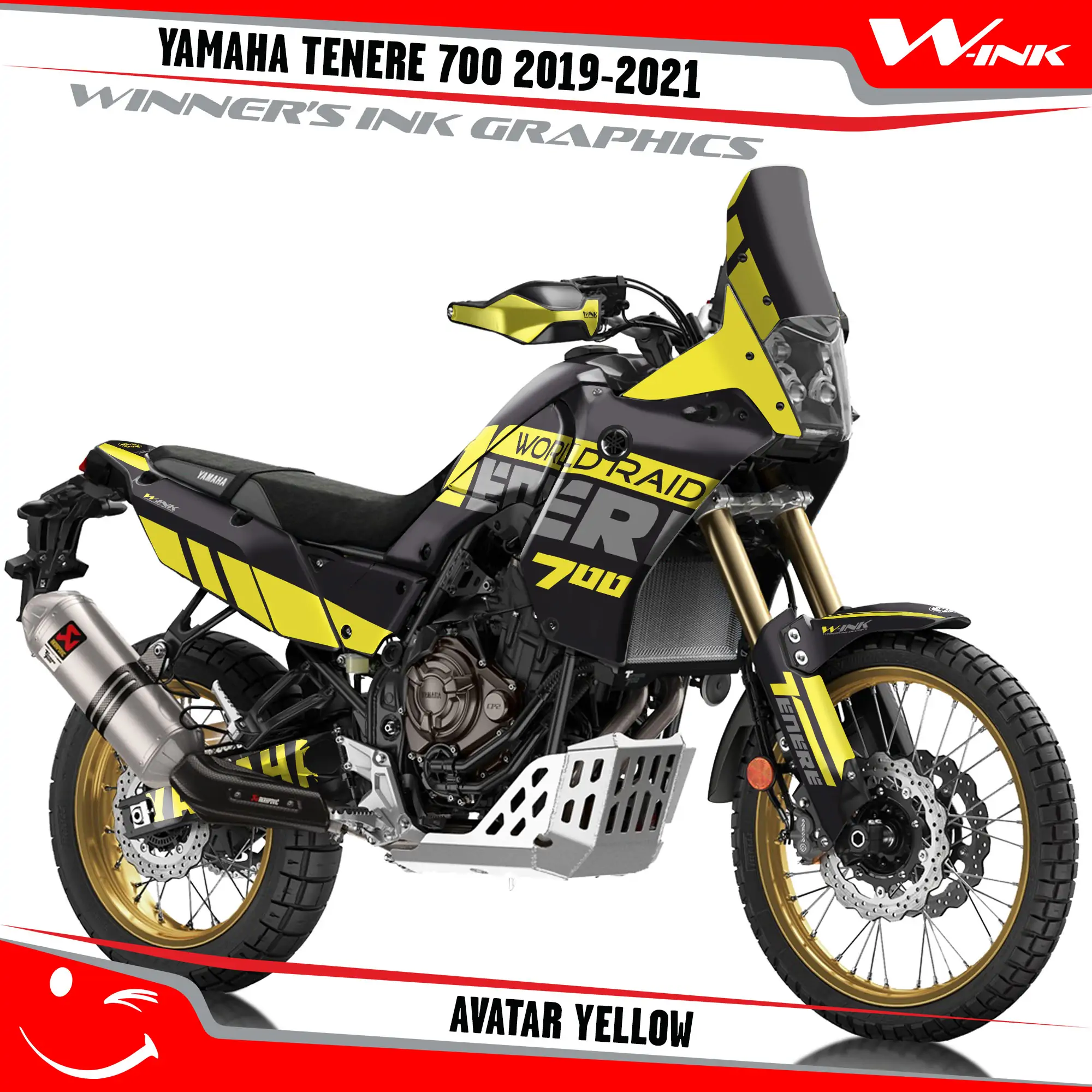 Buy decals Yamaha Tenere 700 2019-2022 Avatar White Yellow