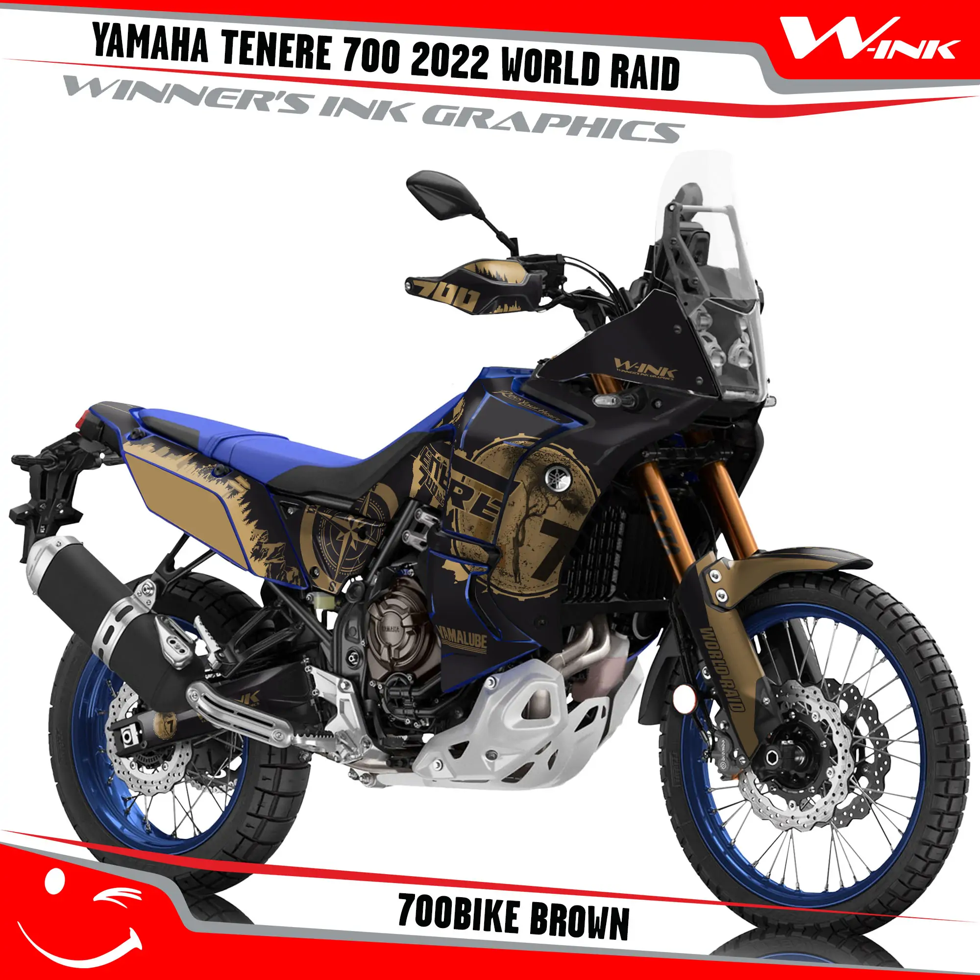 Buy decals Yamaha Tenere 700 World Raid 2022 700bike Blue