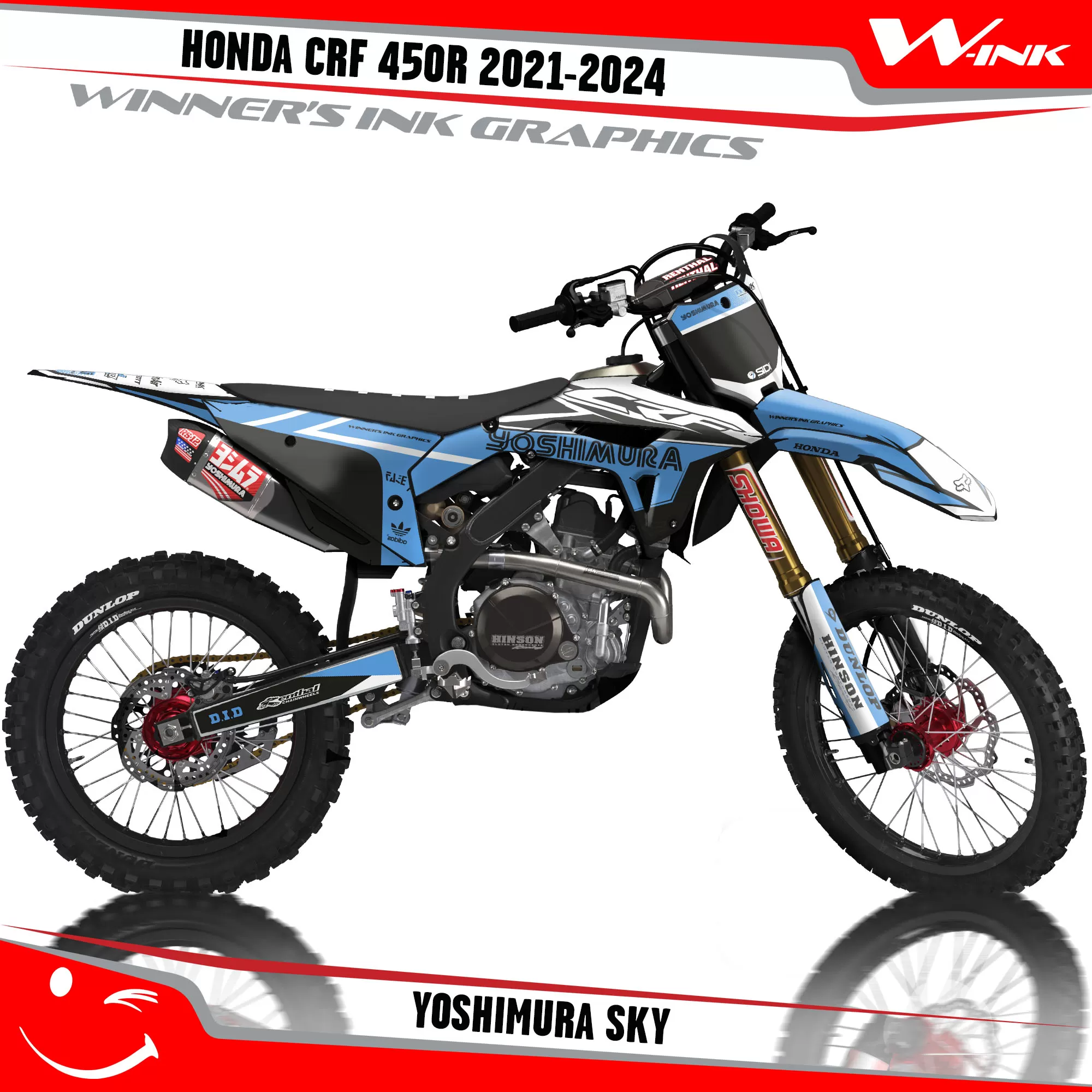 Wrap Honda CRF 450R 2021-2024 Yoshimura Black