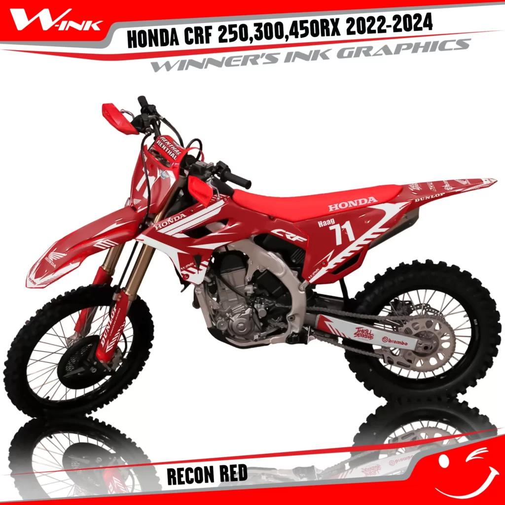 Graphics kit Honda CRF 250,300,450 RX 2021-2024 Recon White