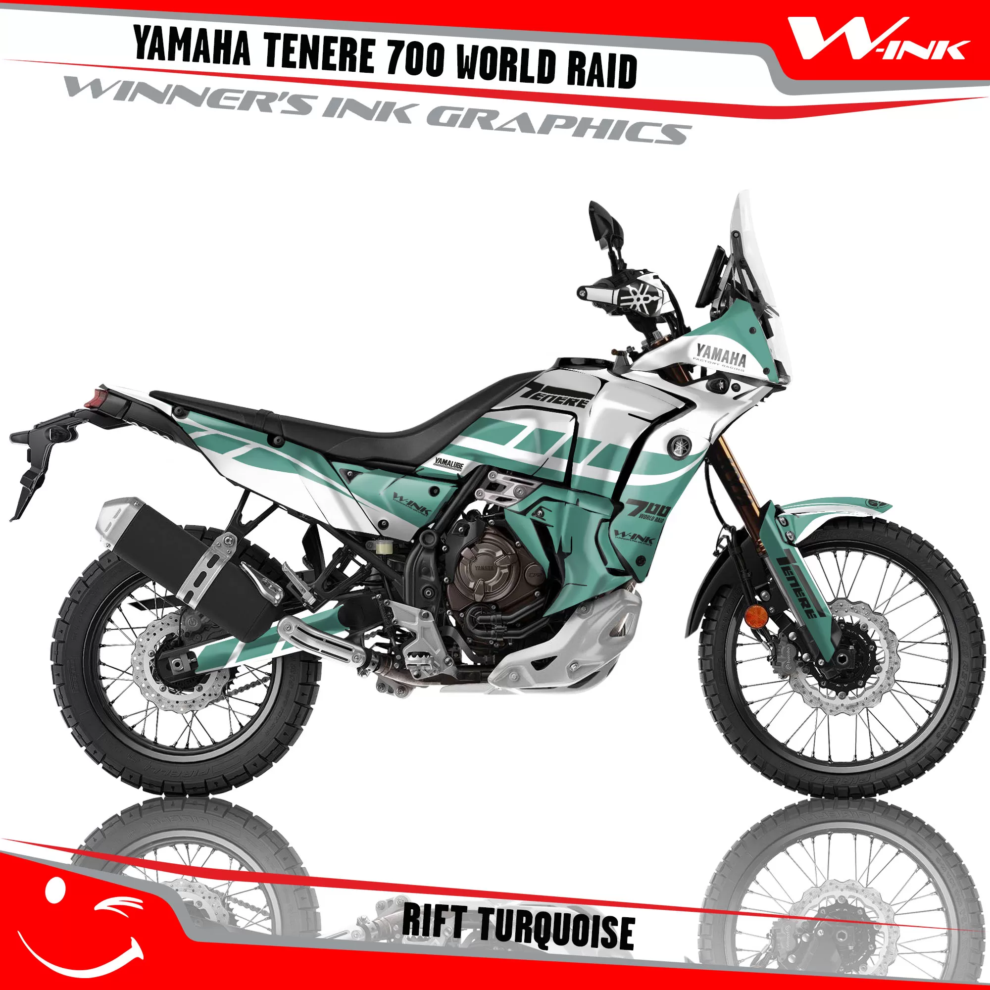 Stickers for Yamaha Tenere 700 World Raid Rift Full White