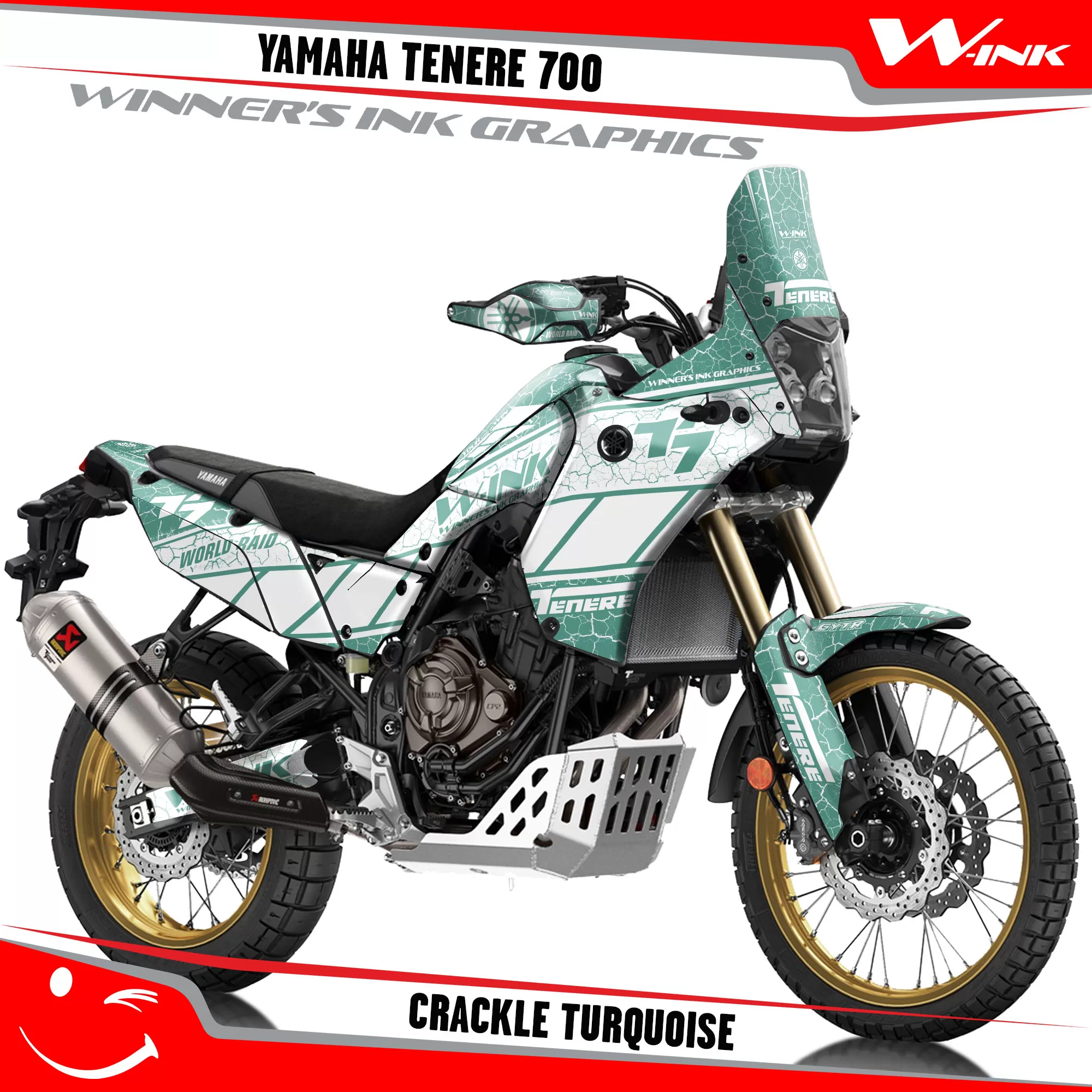 Decals for Yamaha Tenere 700 Crackle White