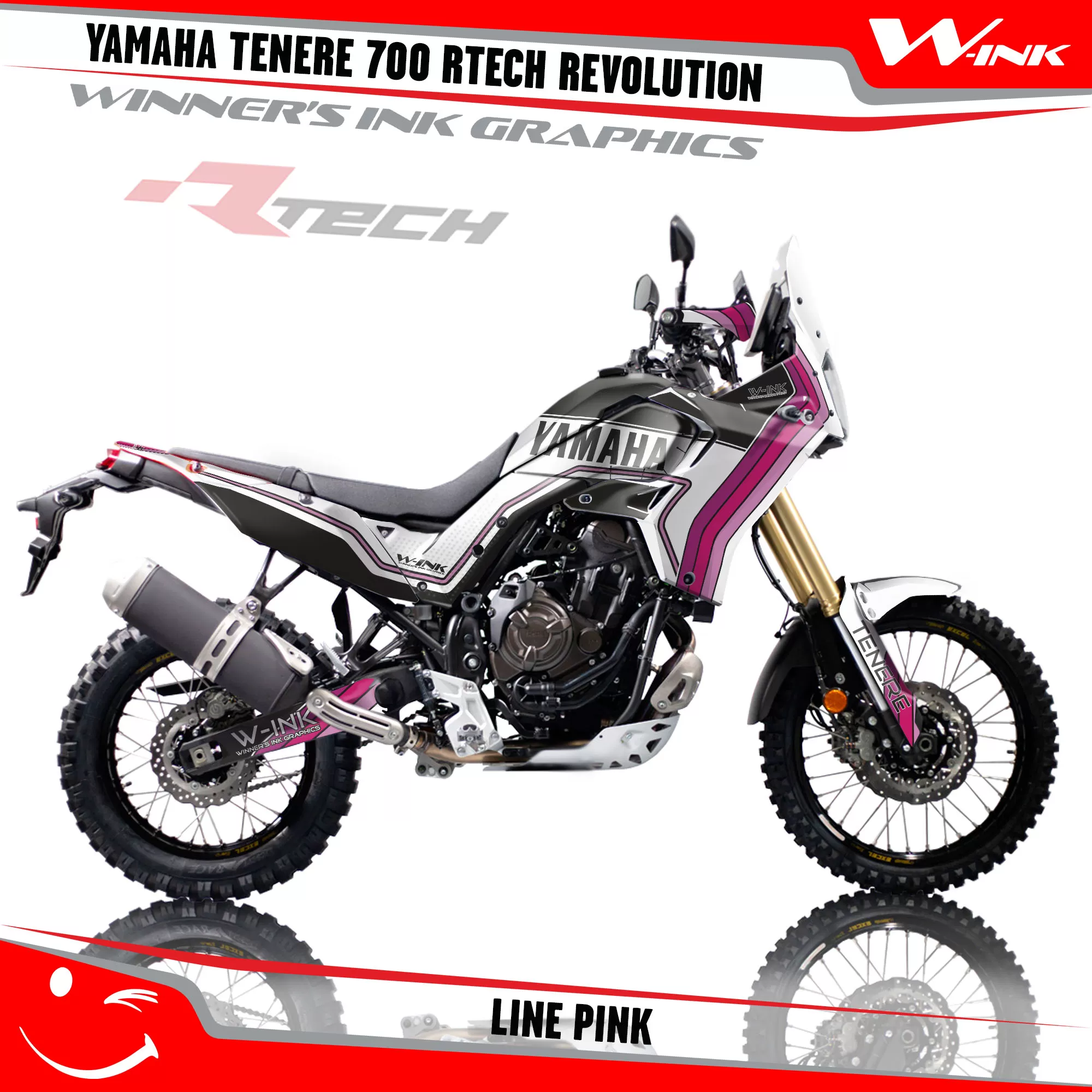 Decals kit for Yamaha Tenere 700 Revolution Line Black