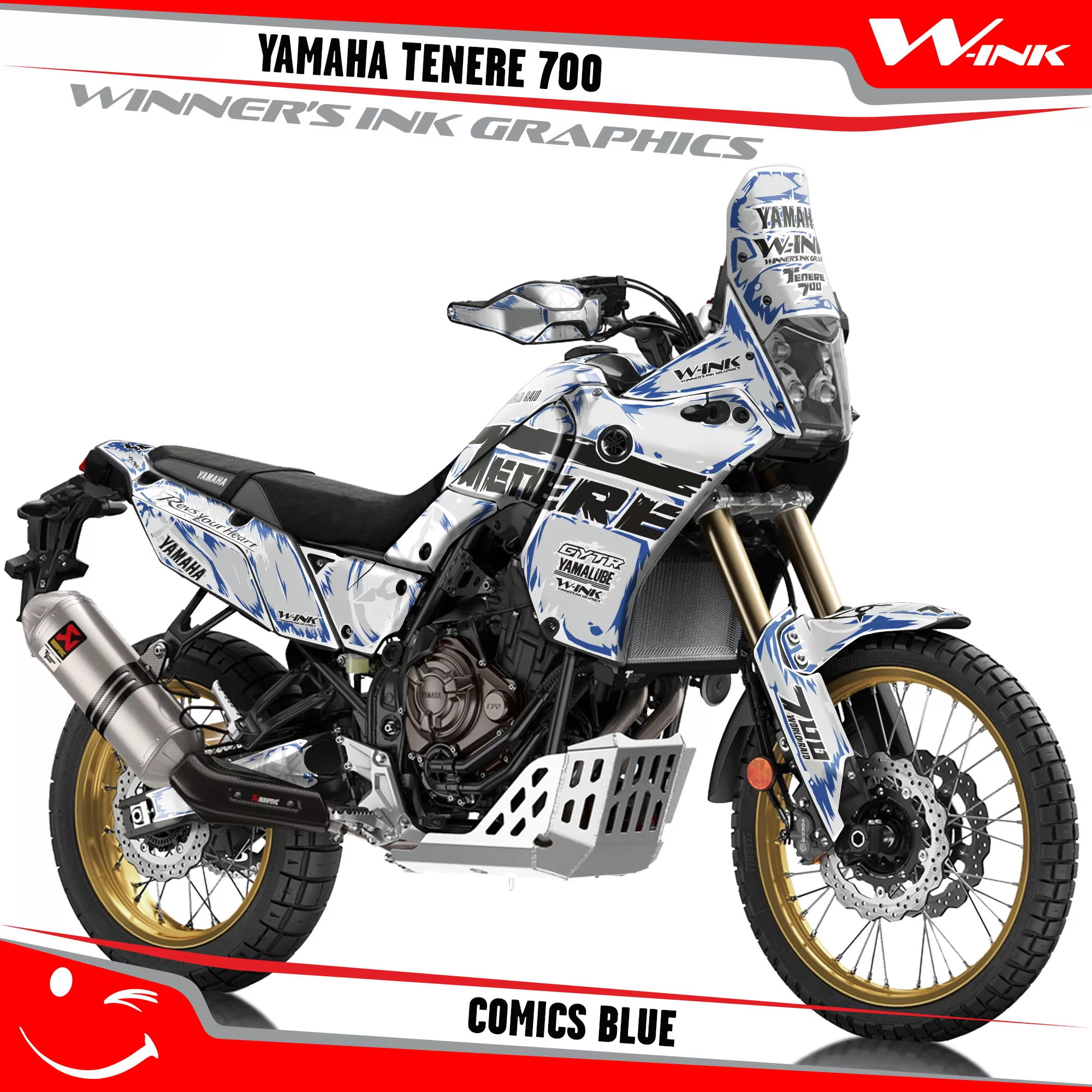 Graphics for Yamaha Tenere 700 Comics White