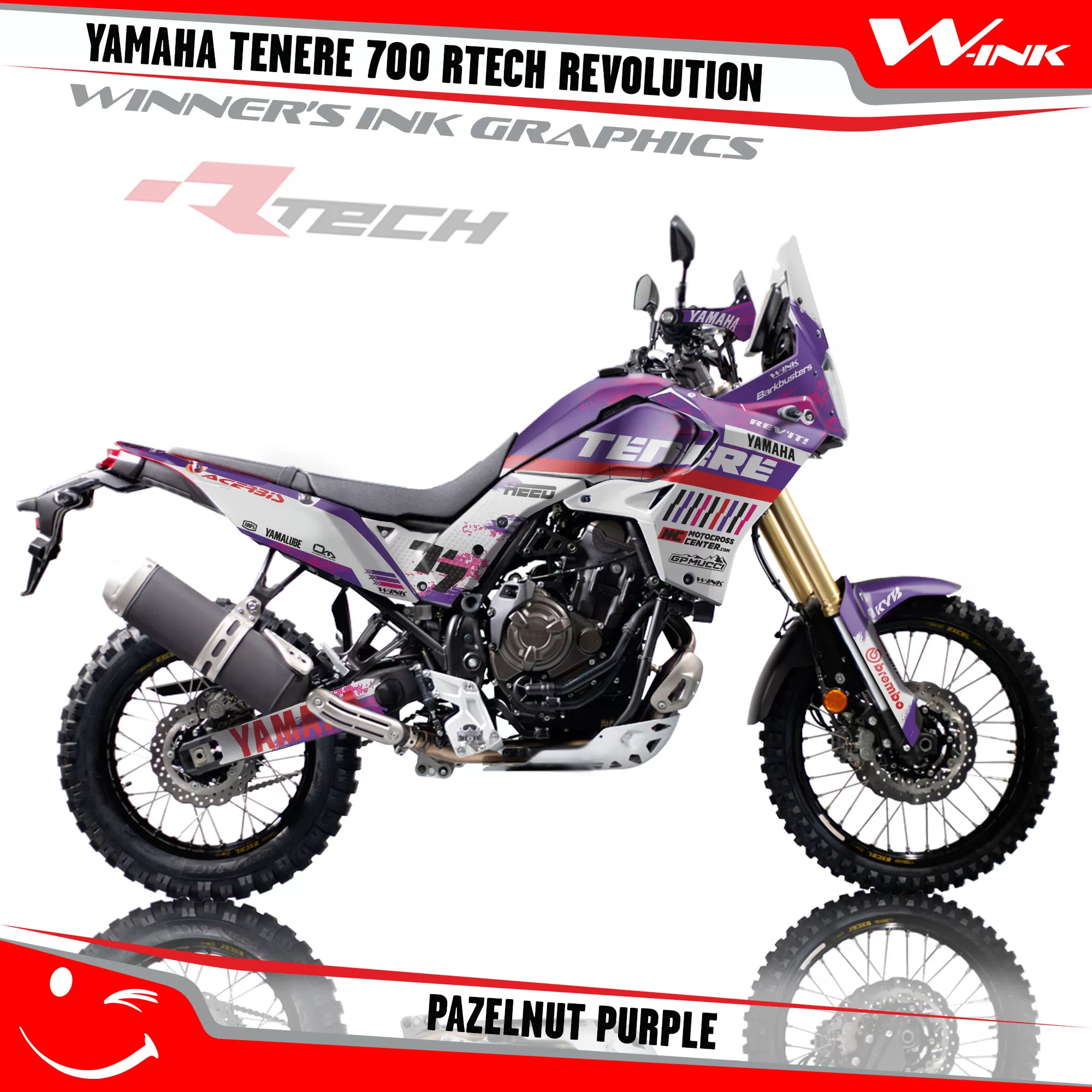 Graphics kit for Yamaha Tenere 700 Revolution Pazelnut Grey