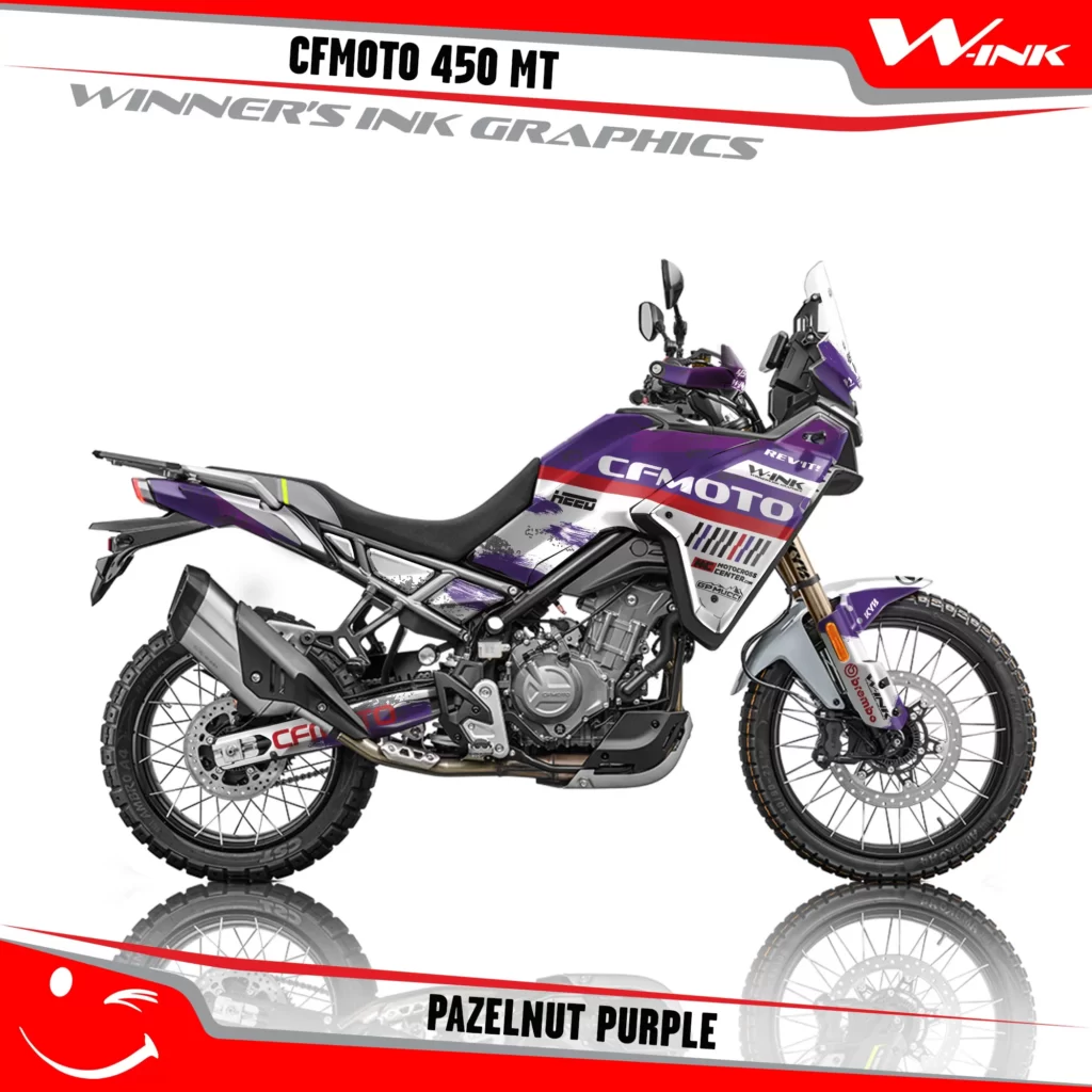 Custom decals for CFMoto 450 MT Pazelnut White