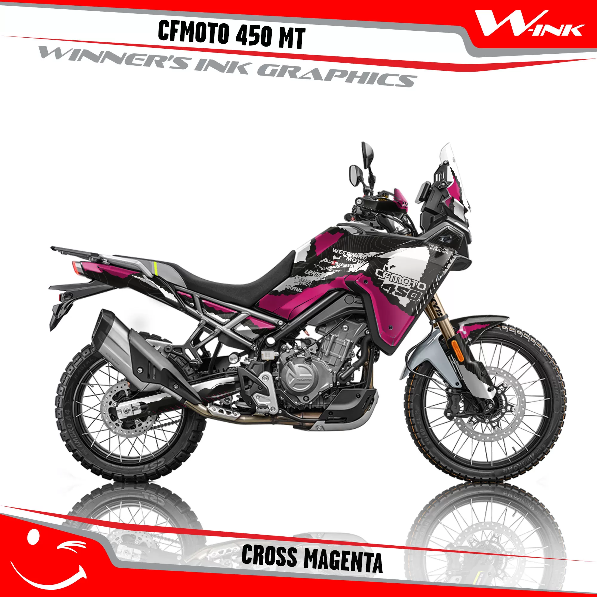 raphics kit for CF Moto 450 MT Cross Black