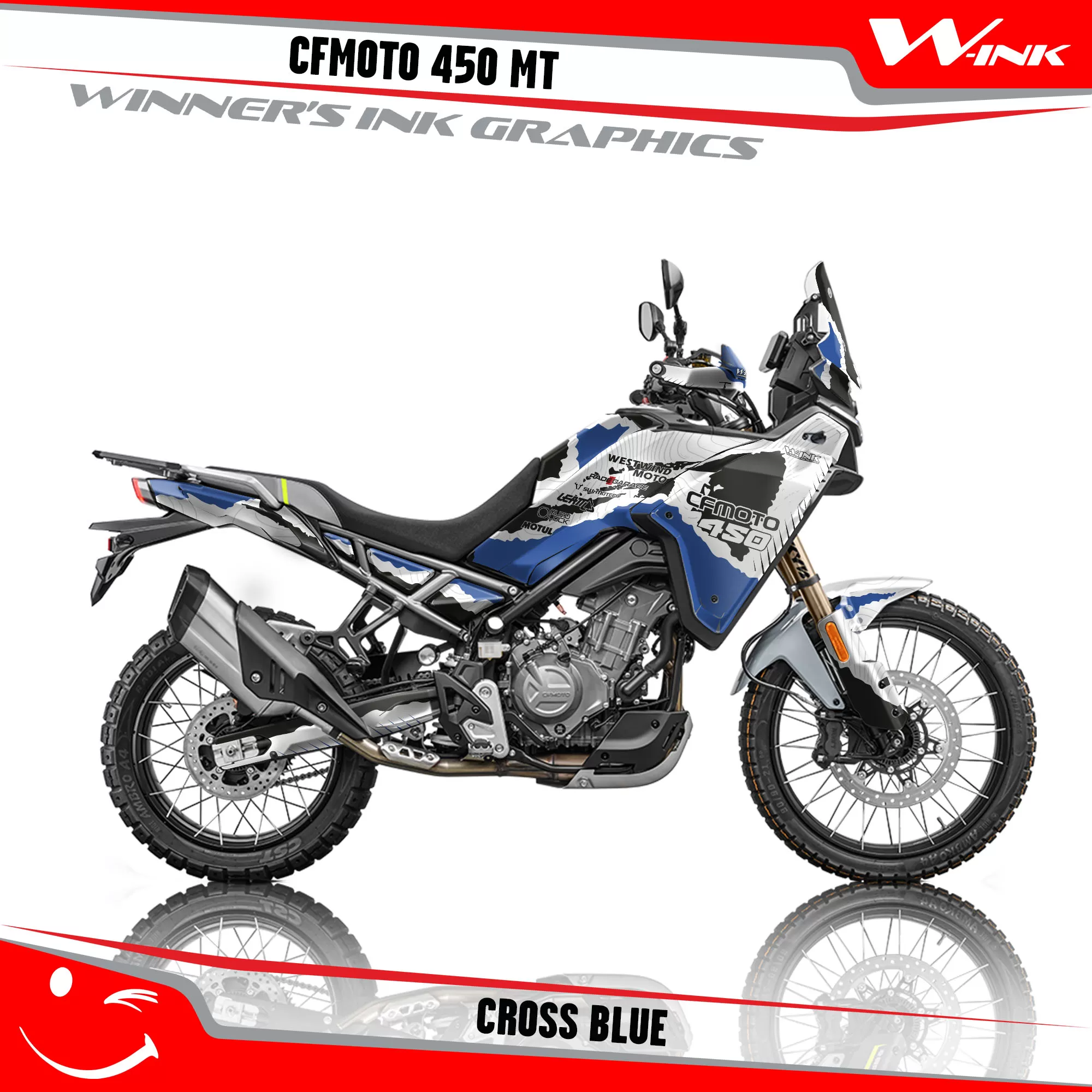 Decals for CF Moto 450 MT Cross White